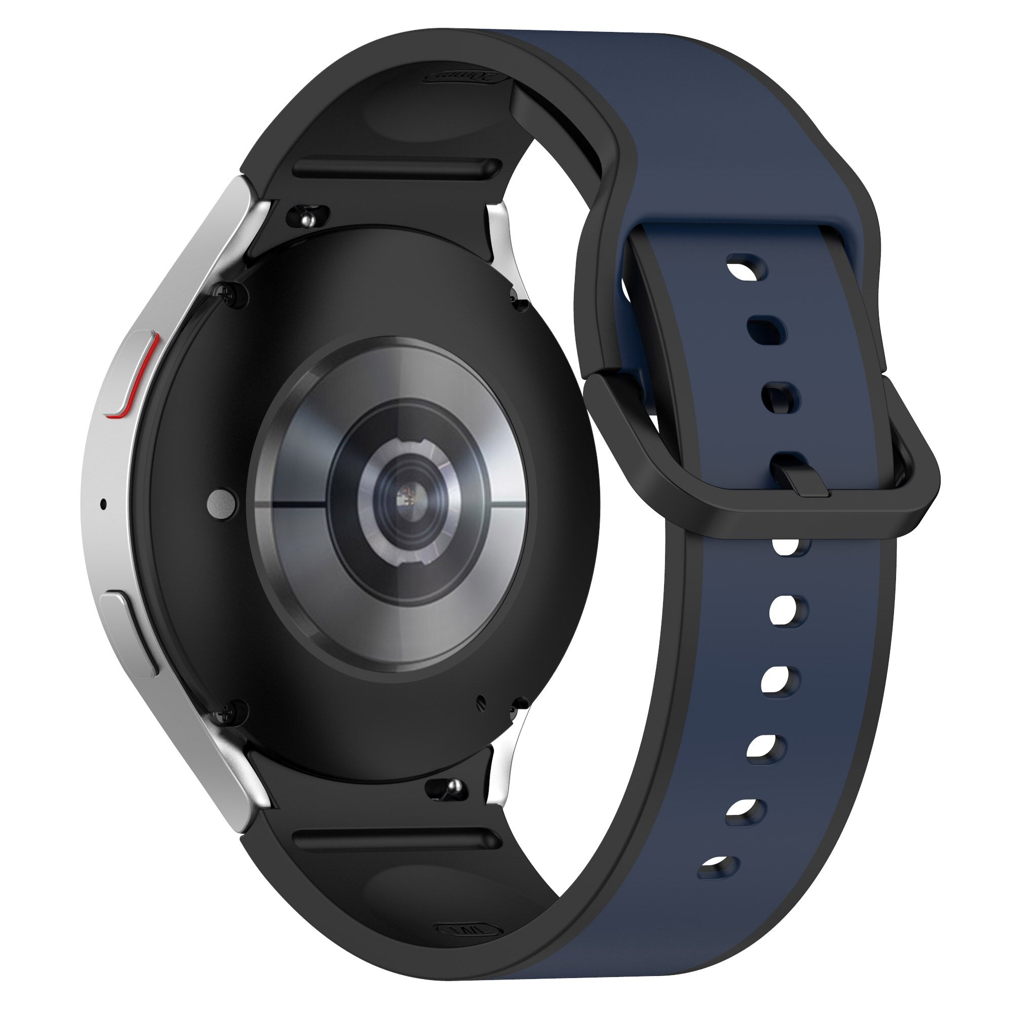 20mm Samsung Galaxy Watch Strap/Band | Midnight Blue/Black Elite Silic ...