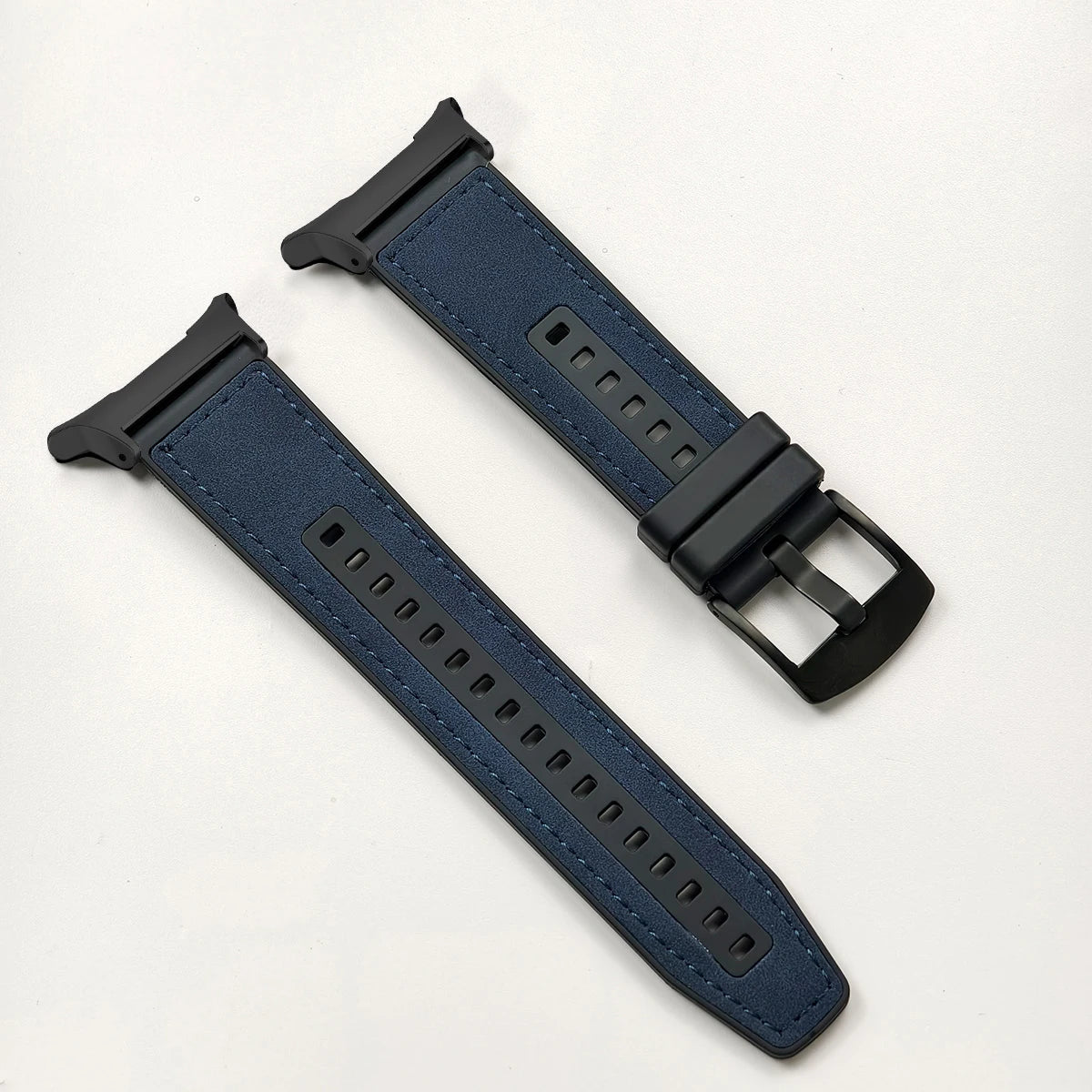 24mm Samsung Galaxy Watch Ultra Strap/Band (47mm) | Blue Leather Two-T ...