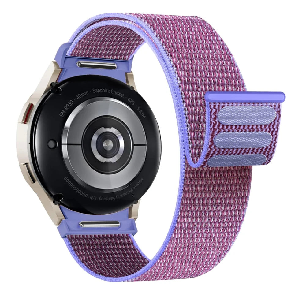 20mm Samsung Galaxy Watch Strap/Band | Lilac Nylon Watch Strap/Band ...